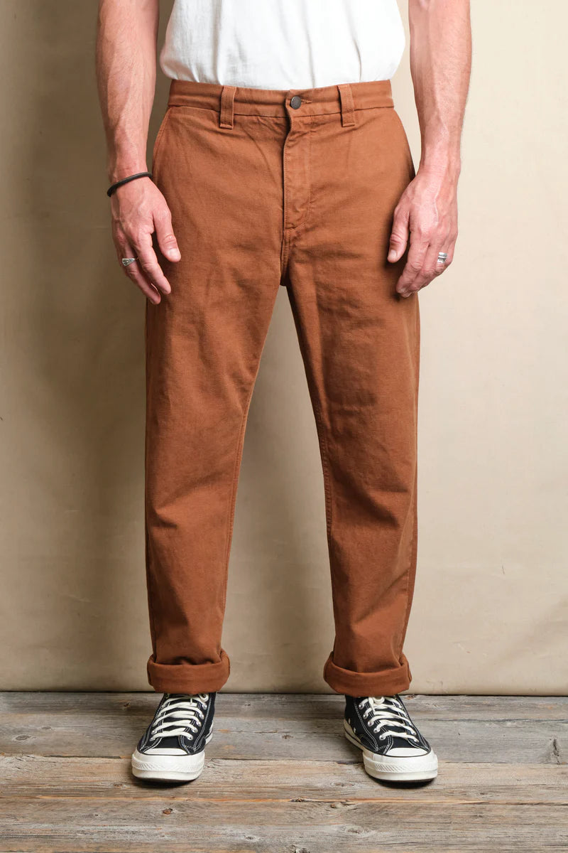 "Freenote Deck Pant"-Freenote - Deck Pant - 14oz Army Green-Dutil Denim