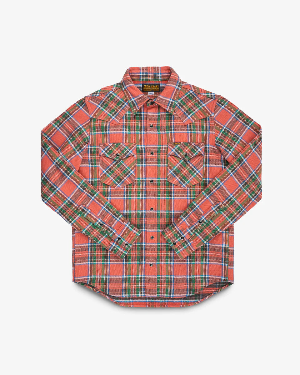 Iron Heart - Western Shirt - Ultra Heavy Flannel American Check - Red ...