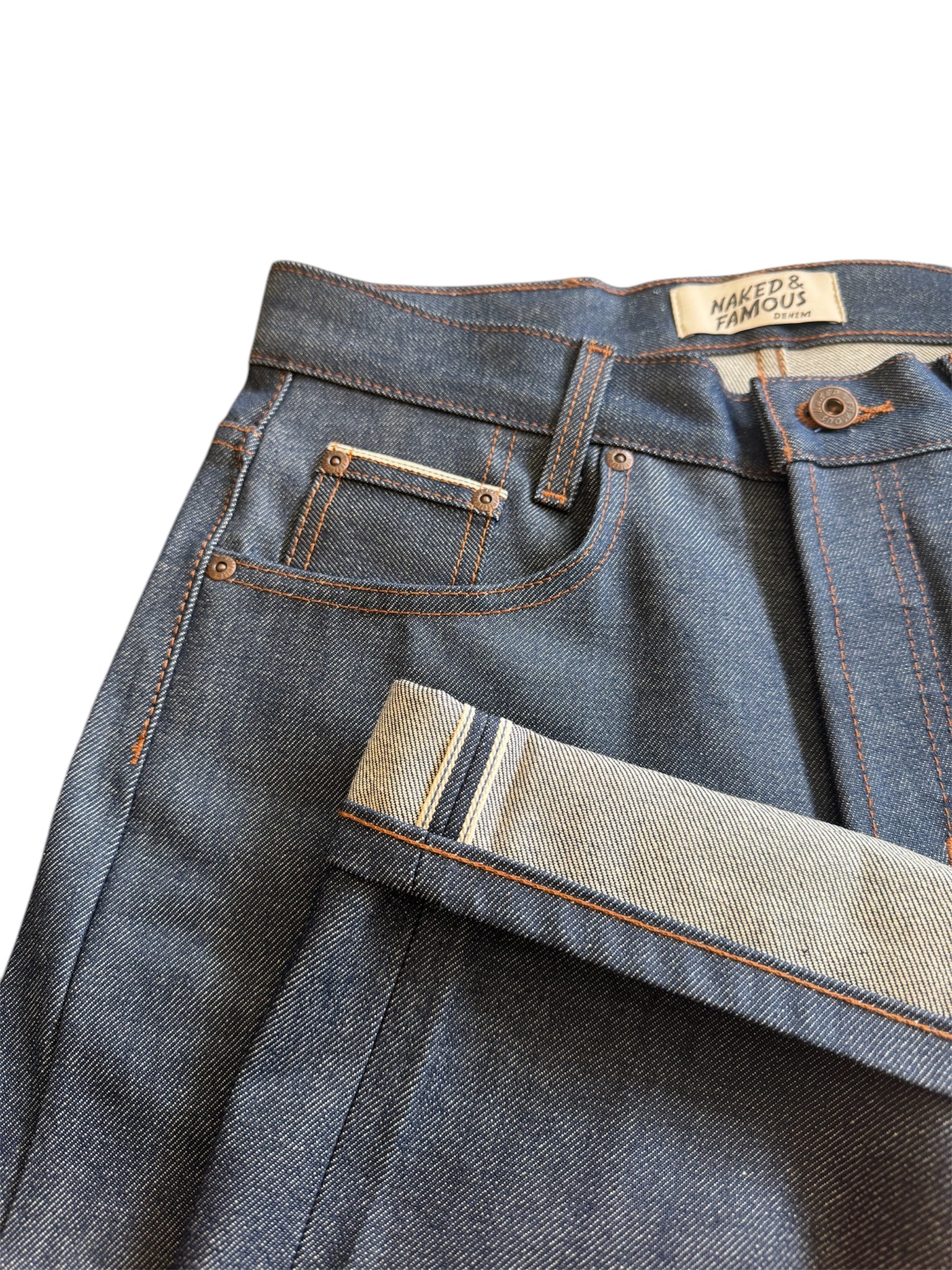 Naked & Famous - Strong Guy - Natural Indigo Selvedge– Dutil Denim