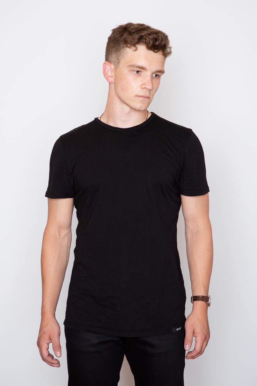 Men's Basic Black Tee - Premium Cotton T-Shirt | Dutil Denim