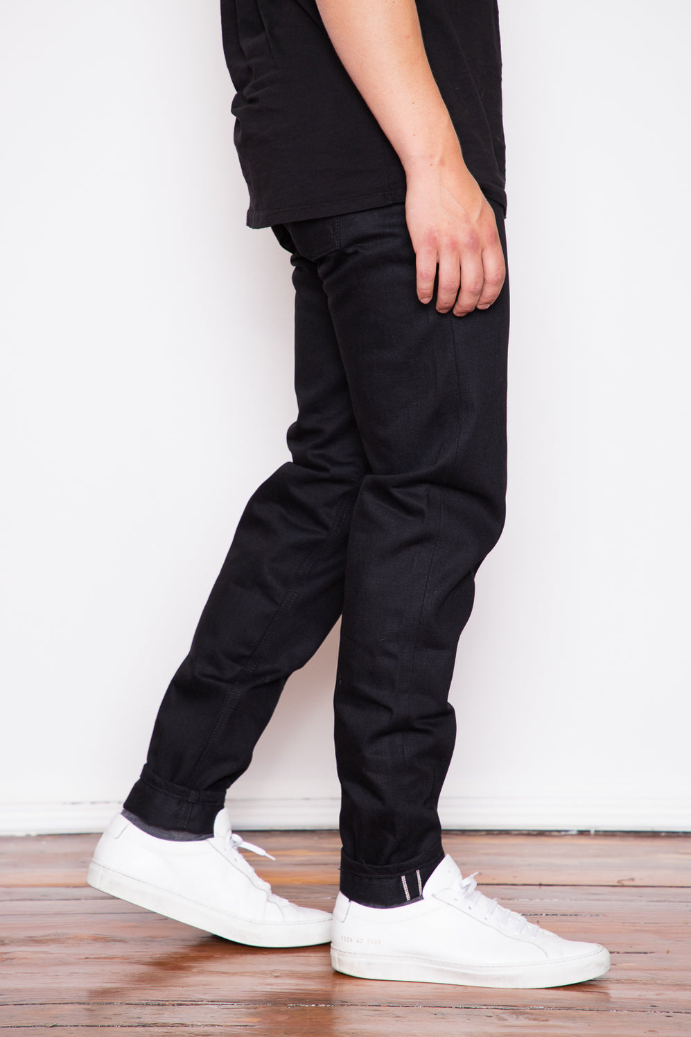 Naked & Famous Easy Guy - Black Cobra Stretch Selvedge - Black Tapered ...